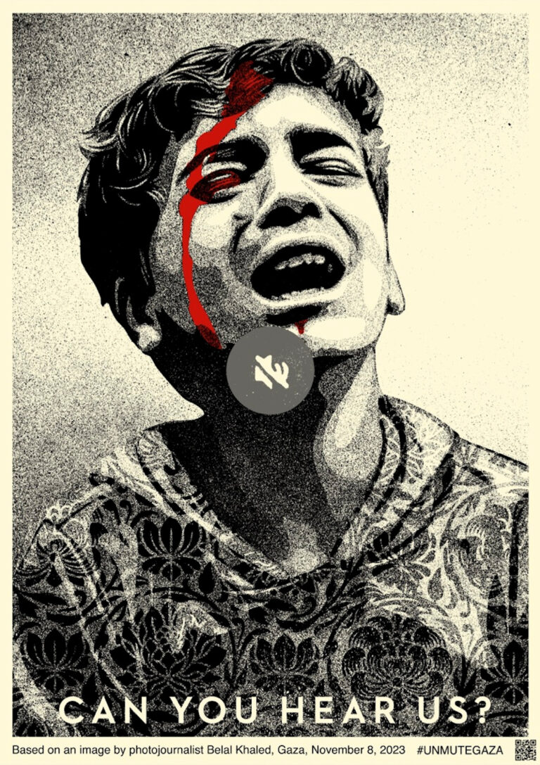 Unmute Gaza Campaign from Street Artists - ArtDog Istanbul
